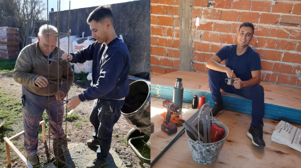 Aprendió sobre albañilería mirando videos de YouTube y en dos años ...