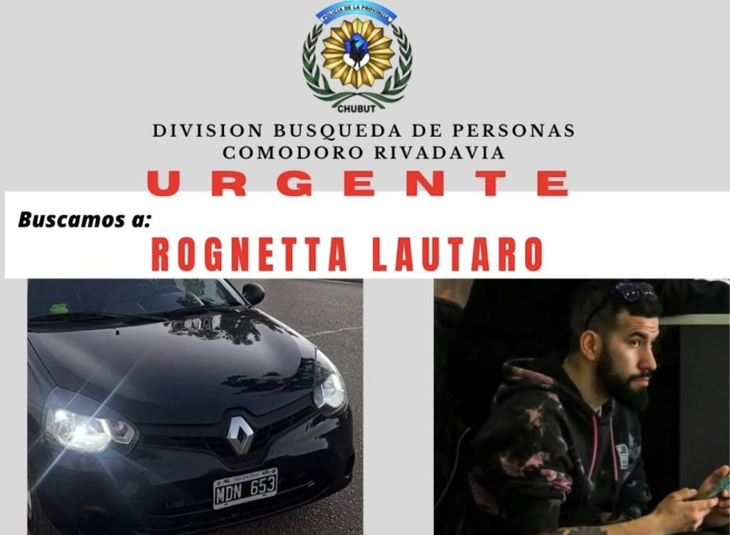 Se busca a Lautaro Rognetta, desaparecido desde el jueves en horas de ...